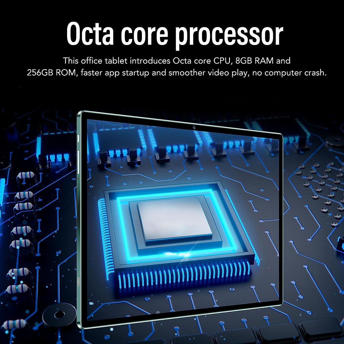 ciciglow Office Tablet, 10.1 Inch FHD Gaming Tablet, 8GB RAM 256GB ROM Reading Tablet, Octa Core CPU, 8MP+16MP Camera, for Android 12, 7000mAh, 4G LTE, WiFi (Green)