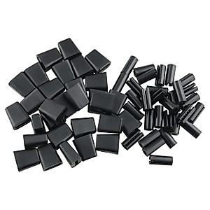 WHYHKJ 60PCS Kitchen Sink Rack Feet, Black Plastic Protective Rubber Feet for Sink Grid Sink Wire Protecter for Kitchen Sink Grid Rack (30 Feet, 30 Side Covers)