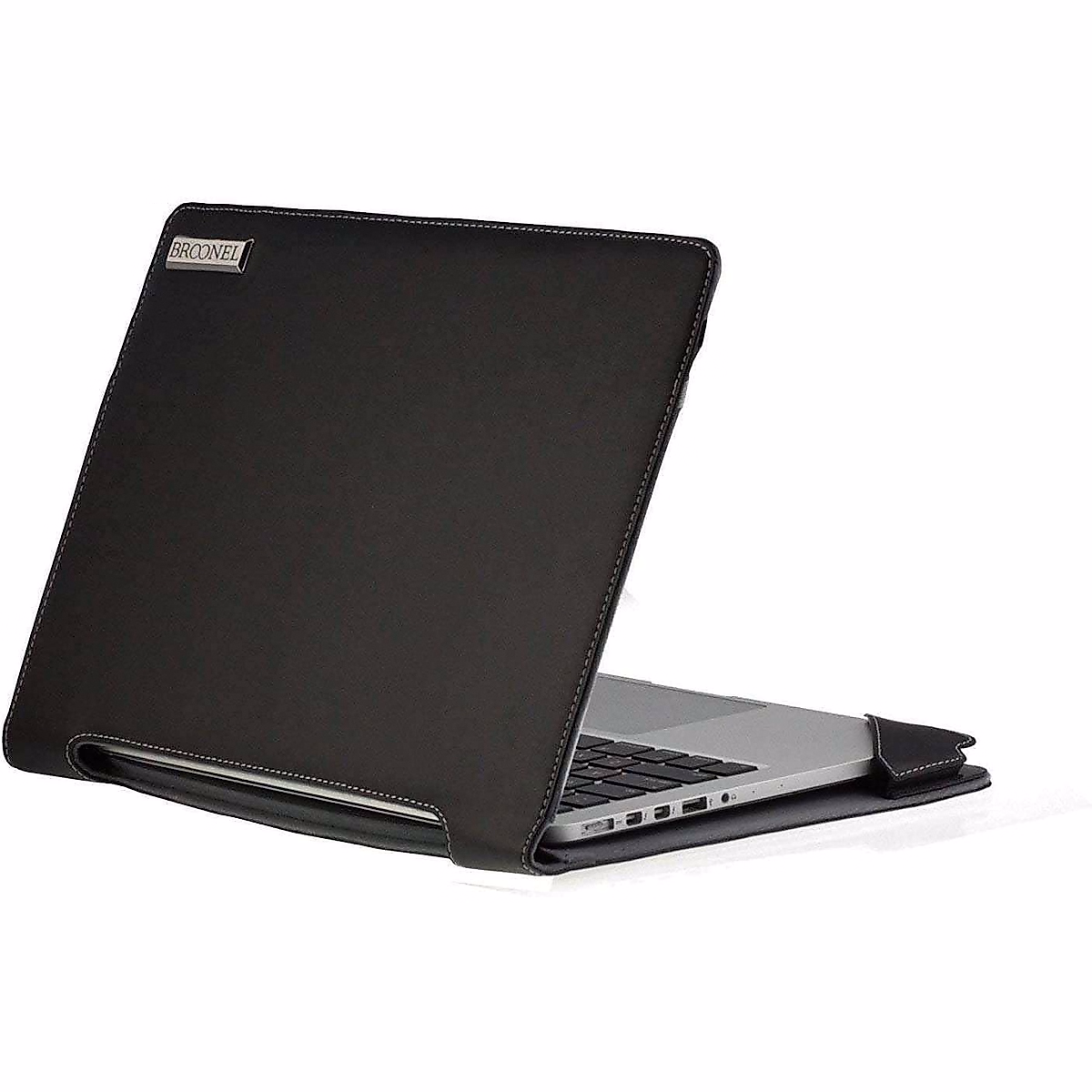 Broonel - Profile Series - Black Leather Laptop Case Compatible with Toshiba Satellite Radius C40-C