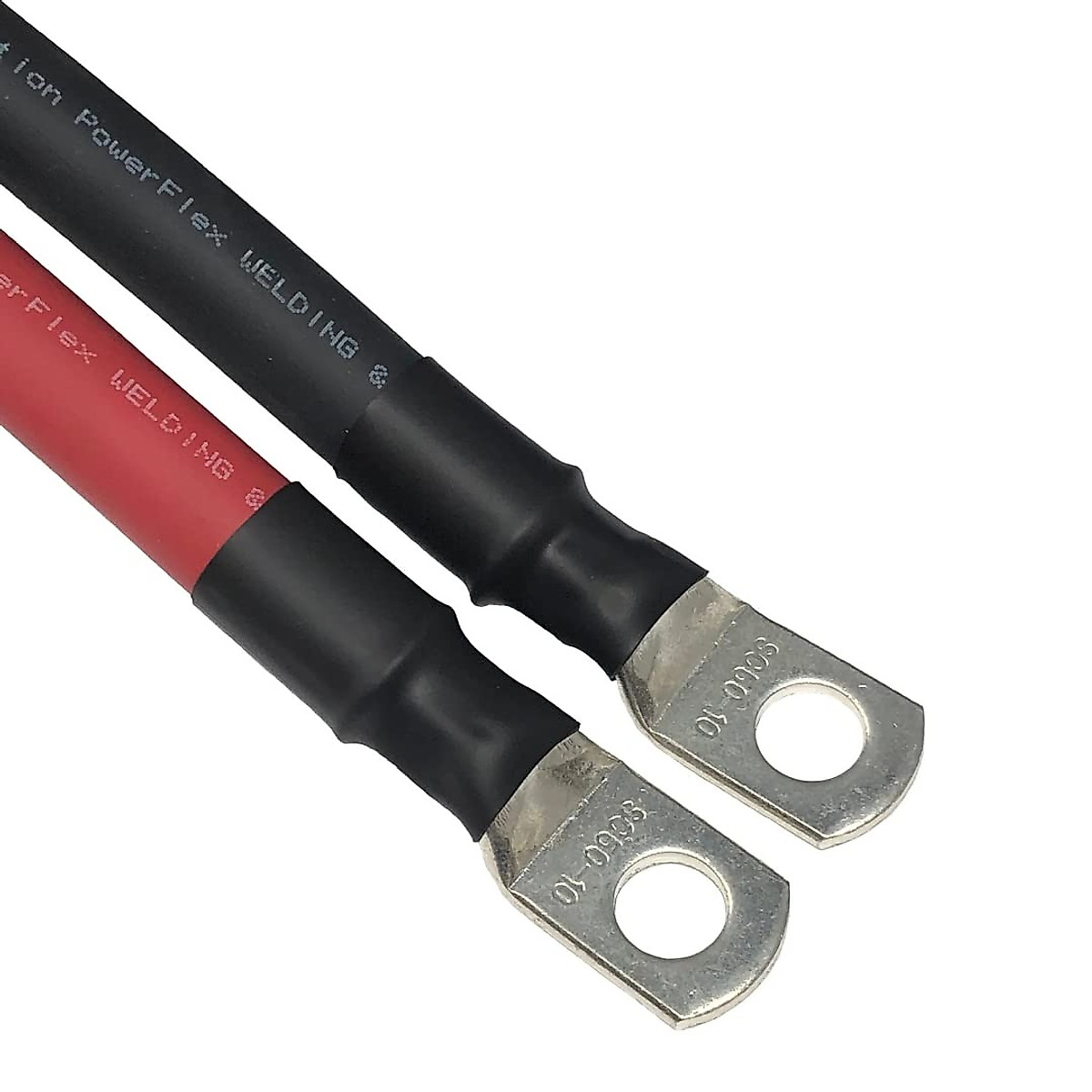 2/0 AWG 2/0 Gauge Red + Black Pure Copper Battery Inverter Cables Solar, RV, Car, Boat 3 Feet 5/16" in Lugs