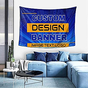 Custom Banner for Birthday Party Backdrop Home Customized Personalized for Tapestry Banners Picture Decoration Customize Backdrop with Image Design Your Own Logo Picture Photo Text