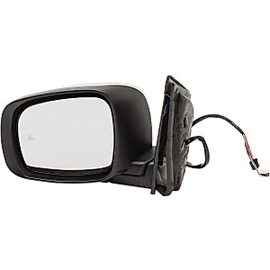 Kool Vue Driver & Passenger Side Power Heated Mirrors for Dodge Grand Caravan Chrysler Town & Country 2009-2016 With Signal Light & Blind Spot Monitor; Without Memory Chrome