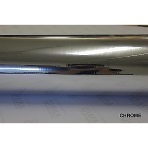 VViViD Silver Mirror Chrome Cast Vinyl Wrap Self-Adhesive Film Decal Air-Release Bubble and Air Free 3mil (1.5ft x 5ft)