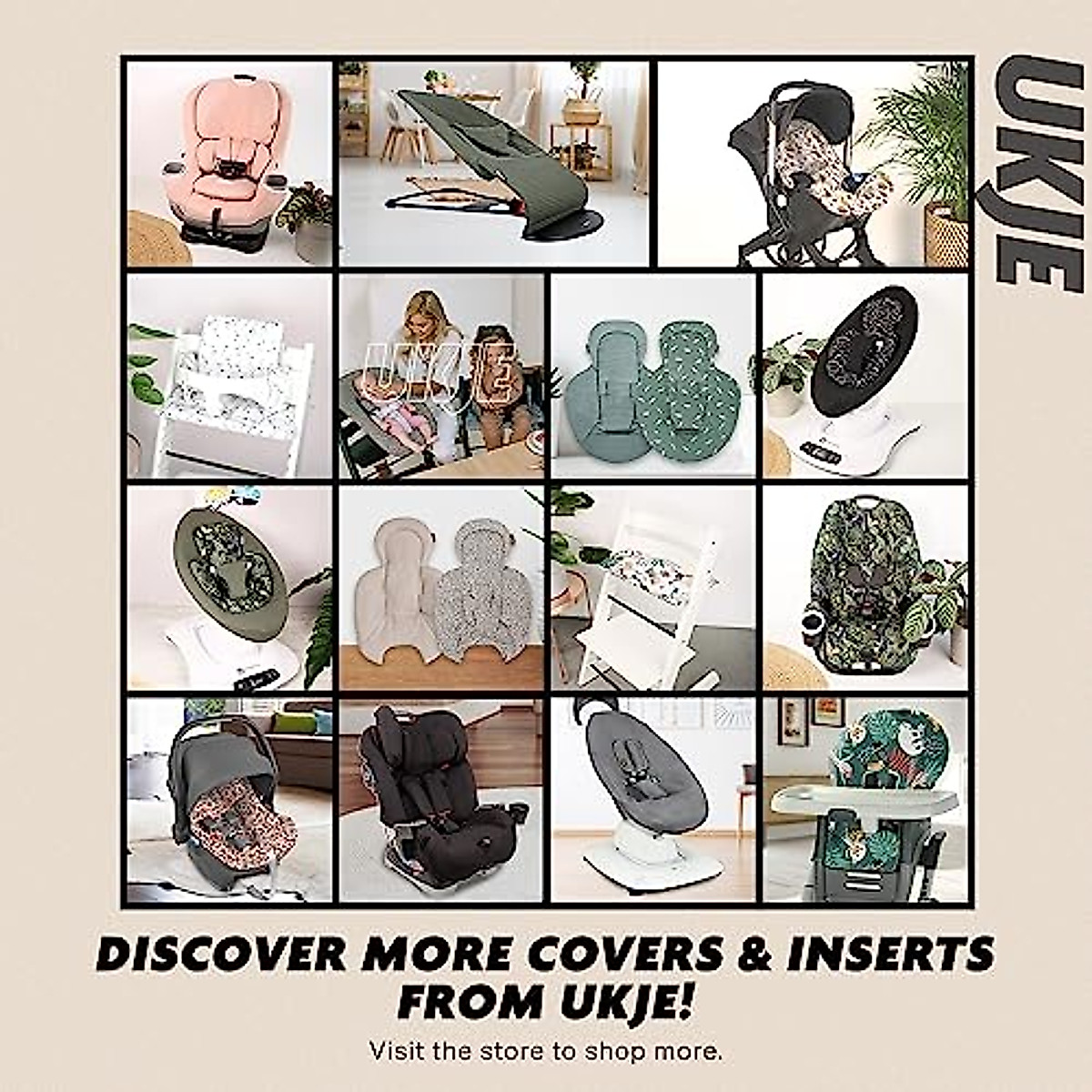 UKJE Protective Car Seat Cover Compatible with Graco 4ever DLX 4-in-1 Car Seat, CPSC Compliant Standards, Car Seat Liner Protector, Convertible Car Seat, Travel Accessories, Cotton Cover- Sand Leopard