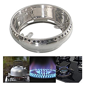 Milageto Windproof Design Gas Stove Rack Cookware Parts Stainless Steel Cooking Pan Stand Stoves Hob Covers Wok Rack Pans Support Rack for Kitchen, Double Layer S