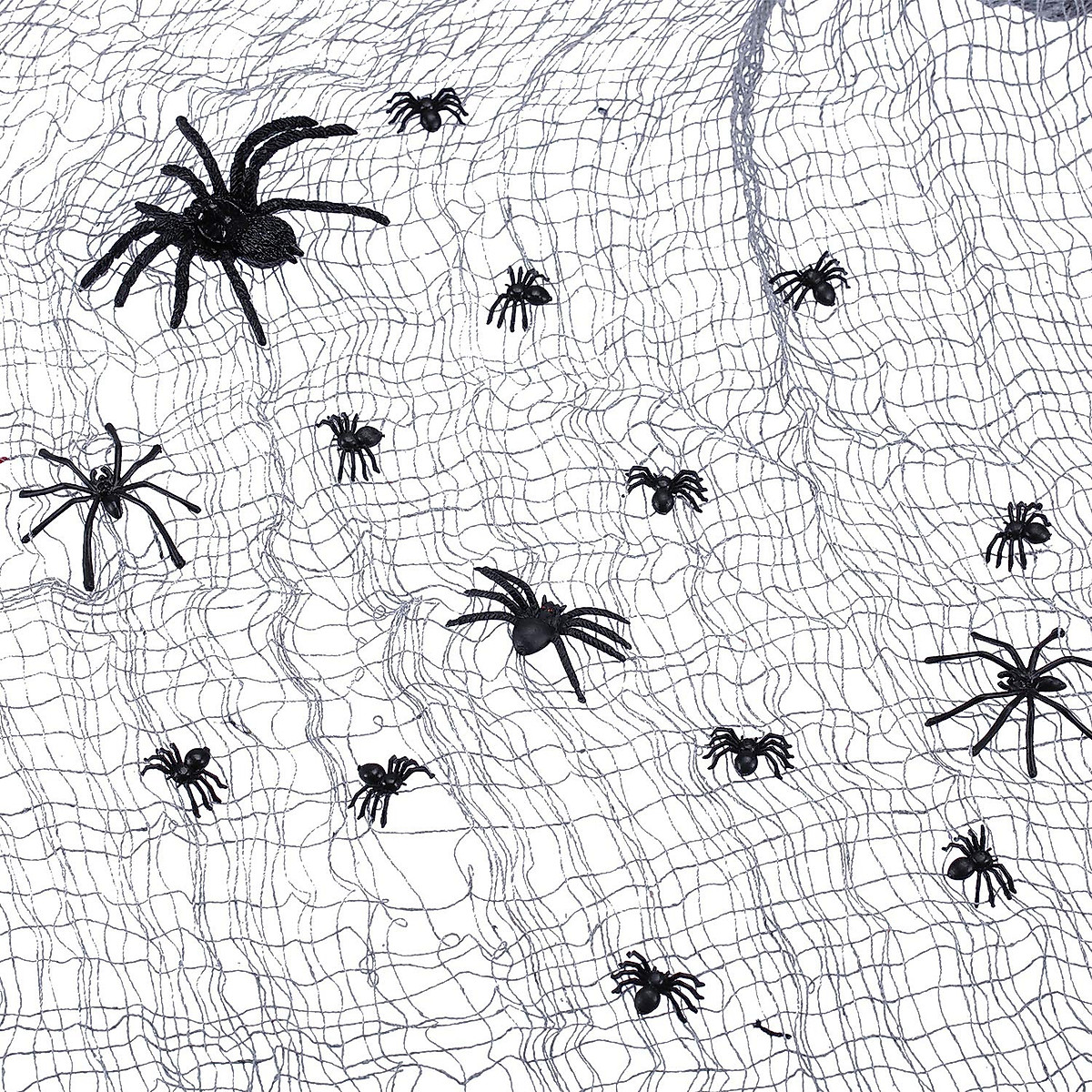 Halloween Creepy Cloth Decoration Scary Halloween Gauze Cloth Spooky Halloween Decorations for Party Outdoor and Indoor Spook Houses Supplies(8 Yards x 30 Inches, Gray)