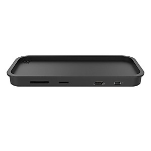 Function101 BentoStack Hub- Organizer + USB Type C 8-Port Valet Hub 4K HDMI (30Hz), Gigabit Ethernet, USB-C Pass-Through, SD/Micro Card Readers, USB 3.0 - Compatible MacBook Pro and iPad Pro