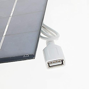 Heyiarbeit 1 Pcs 5V 3.5W Small Polysilicon Epoxy DIY Solar Panel Module 130mm x 165mm/5.12" x 6.50"(L*W) with Wire USB Port Plug for Cell Charger