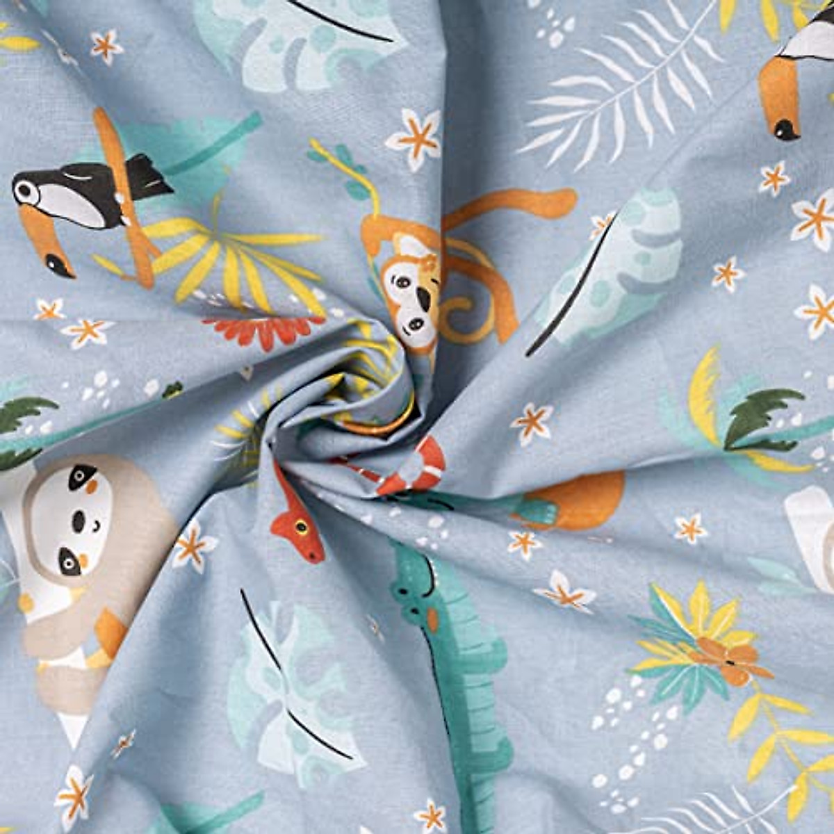 HOPPO Baby&Kids Pack n Play Fitted Pack n Play Playard Sheets Set-2 Pack Portable Mini Crib Sheets, Playard Mattress Cover Soft Cotton, Jungle, Forest & Animals