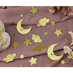 Twinkle Twinkle Little Star Baby Shower, Star Confetti, Moon Confetti, Moon and Stars Baby Shower