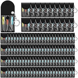 20 Pcs Mini Screwdriver Keychain Set Each Set Includes 3 Mini Slotted Screwdrivers Flathead Screwdriver Y-shaped Screwdrivers in a Portable Pouch with Snap with Hook for Cool Tool Party Gifts Favor