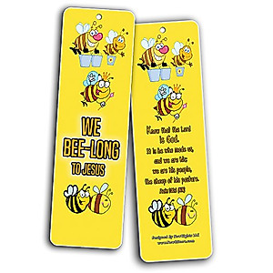 Bookmarks for Kids Children (60 Pack)- Animal Religious NIV Bible Cards - Lion Bee Frog Owl Sheep - John 3:16 Christian Gifts Wall Room Decor Homeschooling Scrapbooking Journal Art Craft