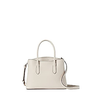 Kate Spade Rory Saffiano Leather Medium Satchel Crossbody Bag Purse Handbag (TUSK)