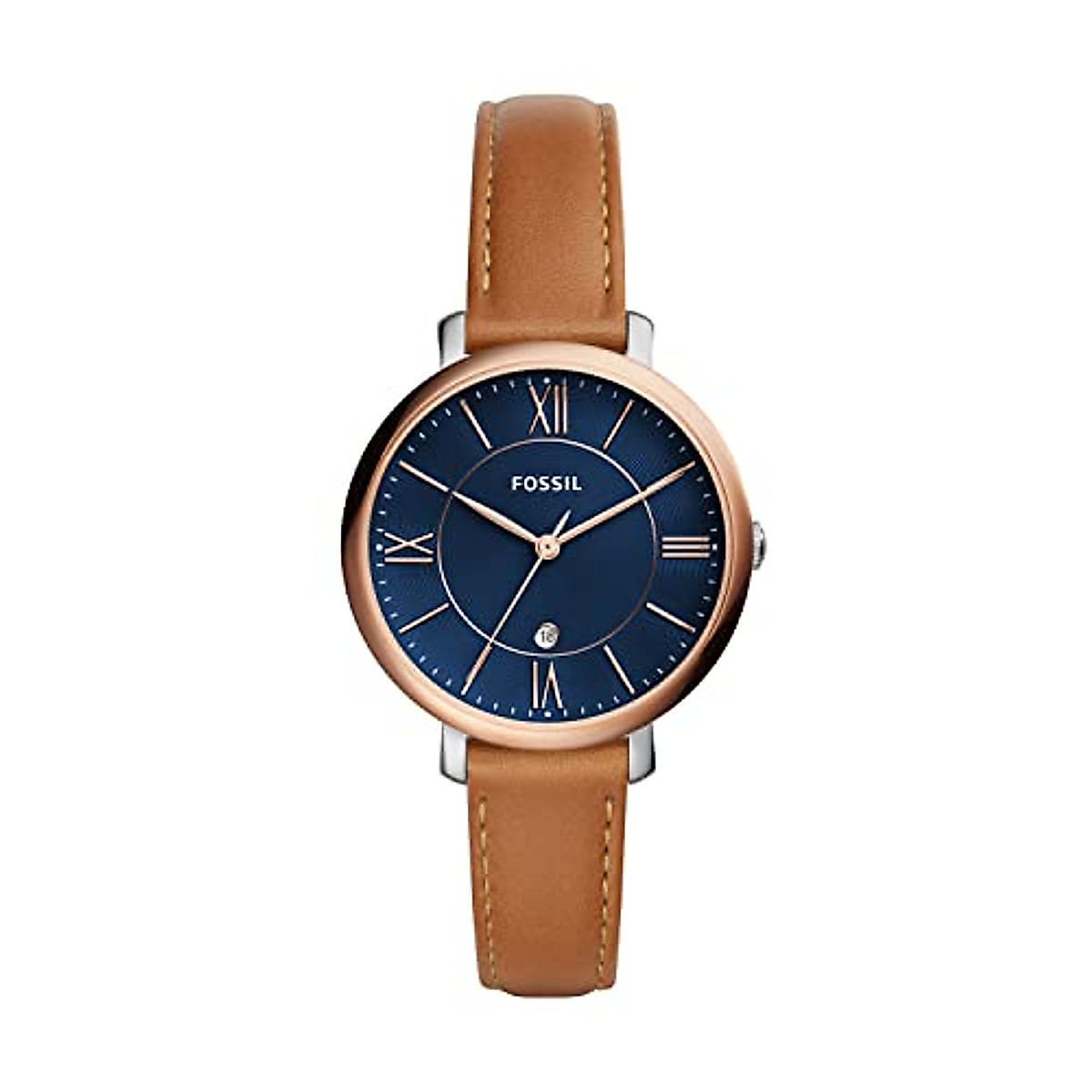 Fossil Women's Jacqueline Quartz Stainless Steel and Leather Watch + Stainless Steel Interchangeable Watch Band Strap