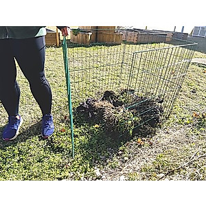 Bosmere K765 Wire Compost Bin, 30"L x 30"W x 30"H, Easy Assembly W/Front Door that Opens for Effortless Access