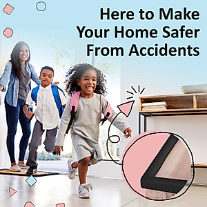 Bébé Earth Baby Proofing Edge and Corner Guard Protector Set for Back to School, 16 Feet Edges & 4 Foam Corners, Furniture and Table Child Baby Proof Bumpers, Pre-Taped Corner Cushions - Coffee Brown