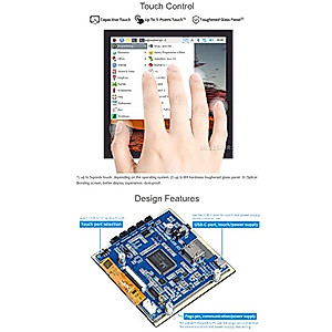 waveshare 4inch HDMI Capacitive Touch IPS LCD Display Compatible with Raspberry Pi 4B/3B+/3A+/2B/B+/A+/Zero/Zero W/WH/Zero 2W CM3+/4 720×720 Resolution Supports Jetson Nano/Windows
