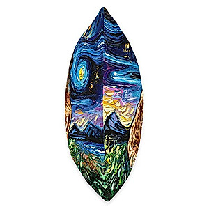 Sagittarius Gallery Red Heeler Starry Night Impressionist Cattle Dog Art by Aja Throw Pillow, 16x16, Multicolor