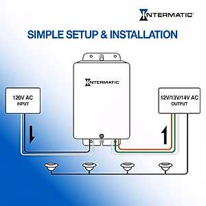 Intermatic PX300 300W Pool Light Transformer 12V, 13V, 14V - Supply for Pool/Spa Lights, Submersible Fixtures, and Landscape Lights - Enhanced Safety with Circuit Protection, Beige Stainless Steel