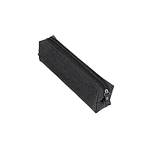 GSHLLO Nylon Pencil Storage Pouch Exam Pencil Case Zipper Pen Bag Portable Office Stationery Pouch Wateroroof Makeup Bag Cosmetic Organiser Pouch for Students Black