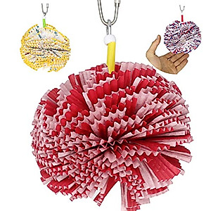Bonka Bird Toys 1791 Paper Puff Bird Toy Foraging Parrot cage Toys Cages Shred Cockatiel Budgie. Quality Product Hand Made in The USA.