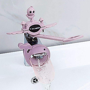 Faucet Handle Extender Set, Faucet Extender for Toddlers, Sink Handle Extender Odor-Free Cartoon for Different Switches Teaches Your Baby or Child Good Habit(Purple)