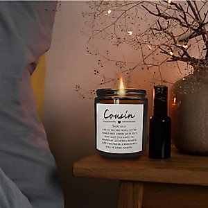 Mancheng-zi Cousin Gifts for Women Candles, Best Cousin Gifts for Women, Gifts for Cousins Female, Cousin Gifts from Cousin, Candle Gifts for Cousin, Cousin Definition Scented Candles