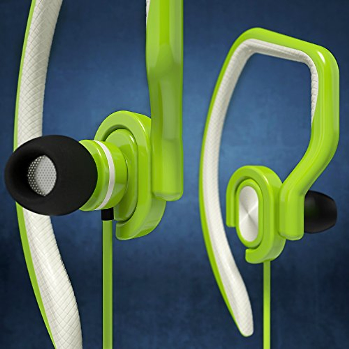 ARTIX Sport Workout Earbuds Headphones XJR, Built-in Microphone in-Ear Stereo Lightweight Wired Sweat-Proof Earphones, for Work, Travel, Running, Exercise, Works w/Smartphones, iPhone Android (Green)