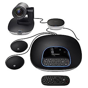 Logitech Group Video Conferencing Bundle with Expansion Mics for Big Meeting Rooms (Renewed)