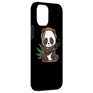 iPhone 15 Pro Max Weed Smoking Panda Marijuana Cannabis Stoner THC CBD 420 Case