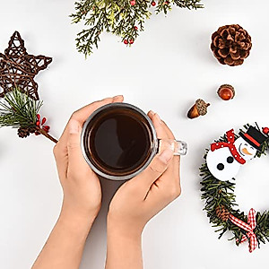 Waipfaru Cat Dad Gifts - Best Cat Dad Ever Glass Coffee Mug - Gifts for Dad, Cat Lover - Father’s Day Gifts for Dad - Cat Lover Gifts for Men, 11OzClear Coffee Mugs with Handle