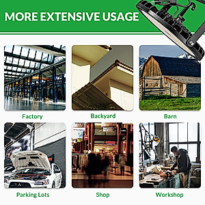 200W UFO LED High Bay Light 2PCS, 28000 LM with US Plug 5ft Cable, 5000K, Commercial Industrial Warehouse Shop Factory Barn Garage Area Lighting Fixture, Non-Dim