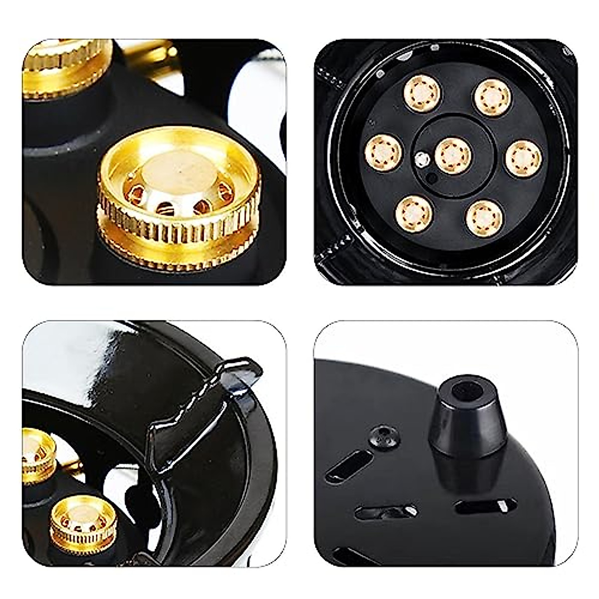 Camping Stove Burner Windproof Camp Stove, Portable Windproof Furnace Stove For Camping, 17800W Strong Firepower, Wind Protection Outdoor Stoves With Evenly Heated For Picnic Hiking Backpacking