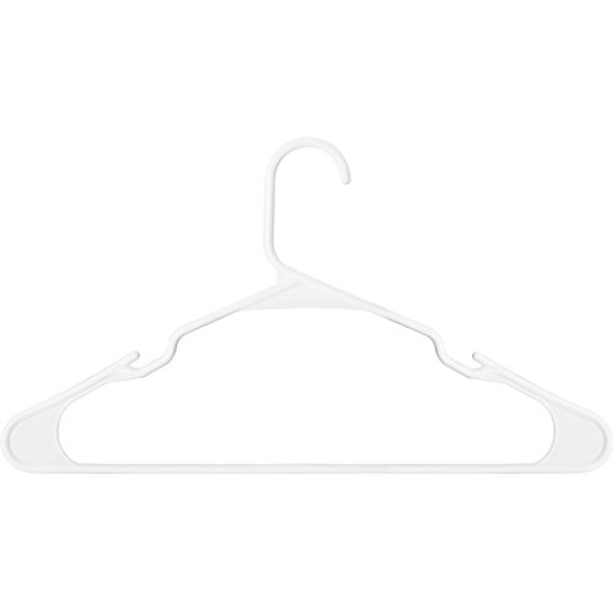 Zoyer Plastic Hangers (20 Pack, White)- Durable Clothes Hangers- Space Saving Shirt Hangers- Slim Coat Hangers- Suit Hangers