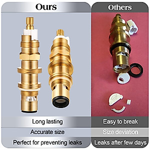 Dreyoo Ceramic Disc Cartridge Replacement for 910-030, Shower and Faucet Stem Compatible with Price/Pfister, Shower Valve Faucet Cartridge Brass Construction (2 Pack)