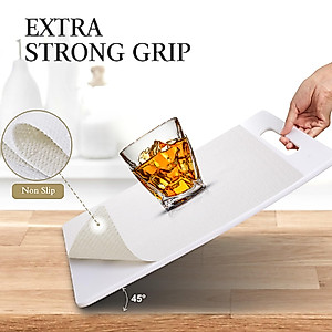 Beautysaid Shelf and Drawer Liner for Ktichen Cabinet, Non Adhesive Non Slip Shelf Paper Waterproof Washable Thickened for Dresser Pantry Shelve Bathroom Protector Liner(White,12 in x 10 FT)