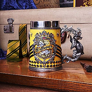 Nemesis Now Harry Potter Hufflepuff Hogwarts House Collectible Tankard, 1 Count (Pack of 1), Yellow Silver
