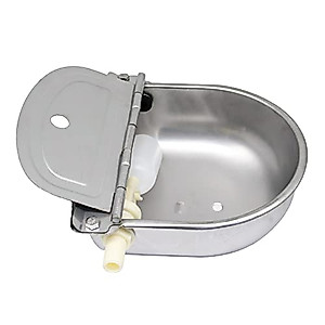 MODUODUO Automatic Waterer Horse Dog Water Bowl Kit Cattle Trough Livestock Pet Auto Watering Dispenser with Drainage Hole