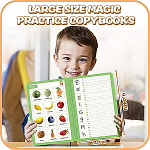 Learn-Journey Magic Practice Copybook for Kids, Reusable Writing Practice Book for Kids, Reusable Copybook Preschool for Kids Age 3-8 ​Calligraphy(5 Books with Pens)