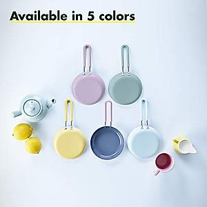 GreenPan Mini Healthy Ceramic Nonstick, 5" Round Egg Pan, PFAS-Free, Dishwasher Safe, Stay Cool Handle, Mint Green