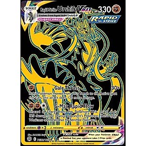 Rapid Strike Urshifu Vmax - TG30/TG30 - Brilliant Stars - Trainer Gallery Pokemon Card - Black & Gold