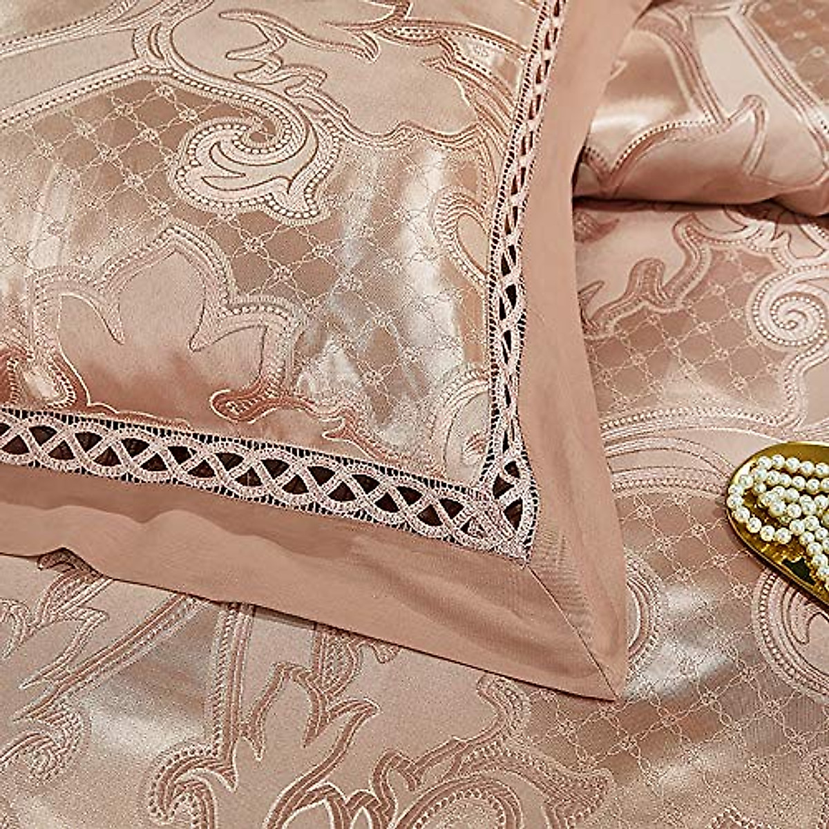 Bedding Set King Size Silk Duvet Covers King Size Bedding Set King Size Gold Luxury Cotton Double Twin King Size Bed Duvet Covers Luxury Satin Jacquard Duvet Covers Set European Style