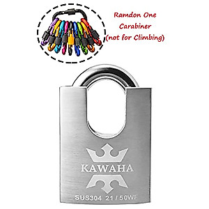 KAWAHA 21/40-4P High Security Stainless Steel Shrouded Padlock with Key for Both Indoor and Outdoor use (SUS304 Stainless Steel, Heavy Duty, Anti-Rust) (1-9/16 in. (40mm), Keyed Alike - 4 Pack)