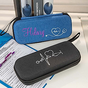 iDWYN Custom Hard Travel Case for 3M Littmann Classic III, Lightweight II S.E, Cardiology IV Diagnostic, MDF Acoustica Black