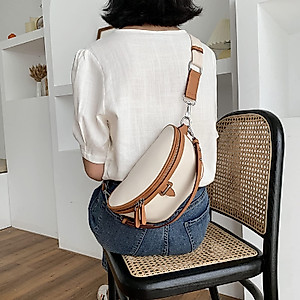 Fashion Crossbody Bag Purses and Handbags for Women PU Leather Shoulder Messenger Bags (Coffee)