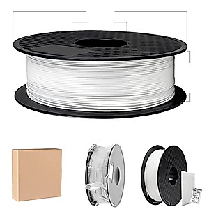 Prinko PP 1.75mm White 3D Printer Filament, 1kg/2.2lb, Dimensional Accuracy < +/- 0.05mm