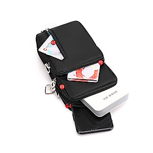 Crossover Body Bag Armband for iPhone 13 Pro Max 14 Pro Max/Galaxy S23 Ultra, S22 Ultra, A14 5G A53 A32 Note 10 Plus S21 Plus/TCL 30 XL 20 XE Small Cute Cell Phone Purse Wallet Pouch (Purple)