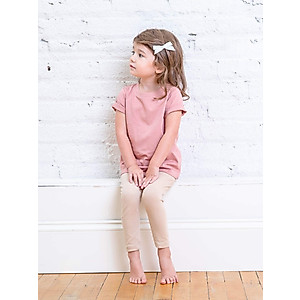 Colored Organics - Organic Toddler Shirts - Short Sleeve - Infant Toddlers Kids - Rose - 12-18M