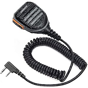 ABBREE AR-780 Two Way Radio Rainproof Handheld Speaker Mic Microphone(Upgrade of BF-S112), Remote Shoulder Mic for GMRS Radio Baofeng UV-5R BF-F8HP UV-5RX3 GM-15PRO TP-8Plus BF-888S S9Plus Ham Radio