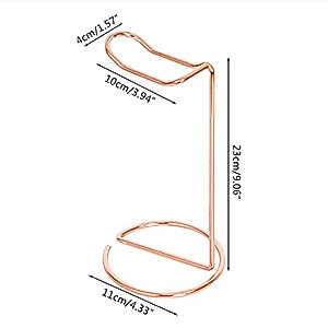 WANGFUFU Metal Gaming Headphone Stand Desktop Headset Hanger Base for All Headphones Size Desktop PC Game Earphone Accessories Headset Holder for Desk Metal Rose Gold